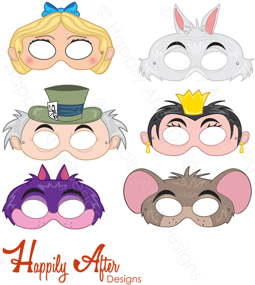 Alice In Wonderland Printable Paper Masks Unique Alice In Wonderland